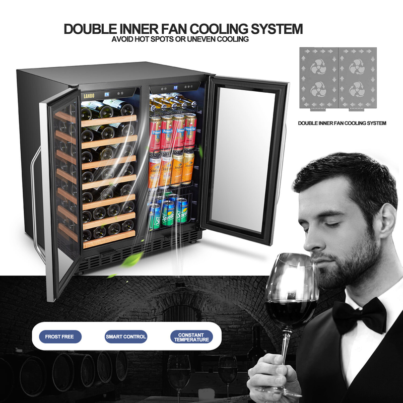 Dual Zone Freestanding Wine and Beverage Refrigerator