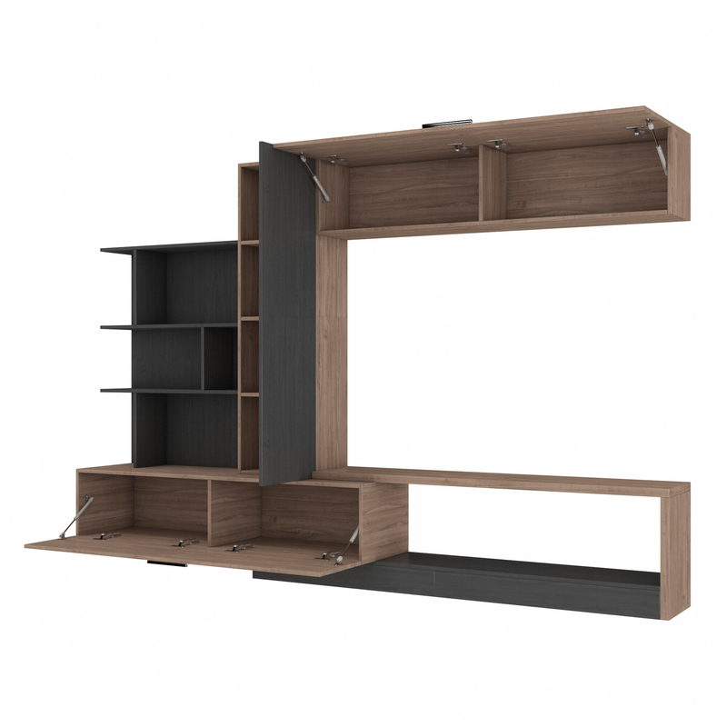 Wall Unit for TV with Asymmetrical Design Foter