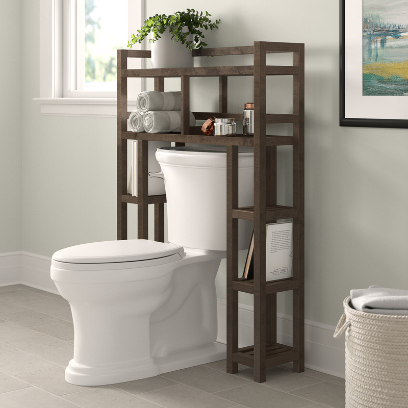 Solid Birch Behind Toilet Decor Storage Unit Foter