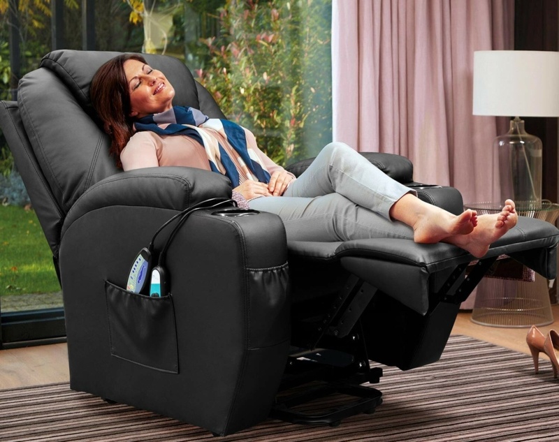 Reclining heated full body massage chair latitude run upholstery store