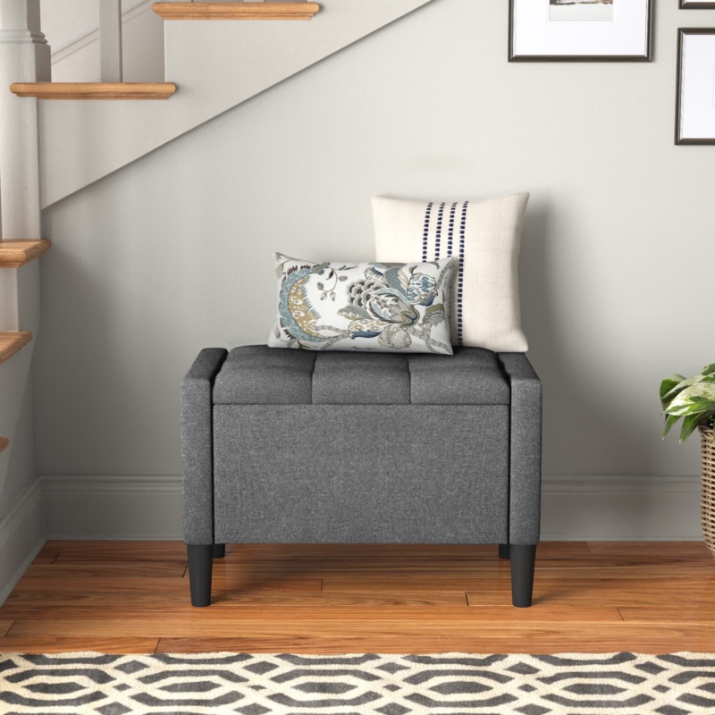 Mortensen upholstered flip top storage bench store