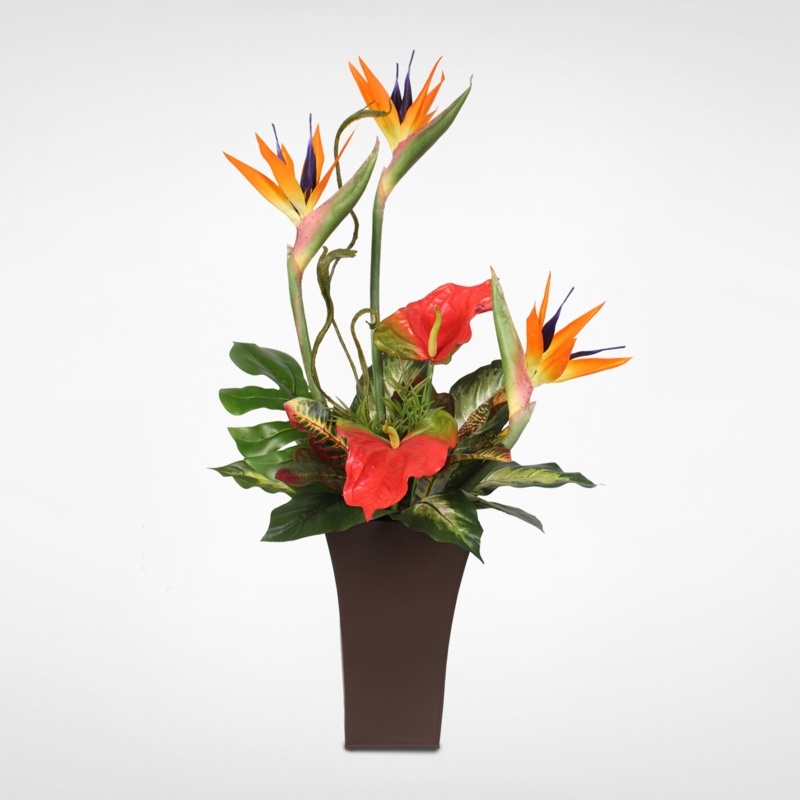 Silk Bird of Paradise and Anthurium Tropical Floral Arrangement | Foter Silk Bird of Paradise and Anthurium Tropical Floral Arrangement | Foter