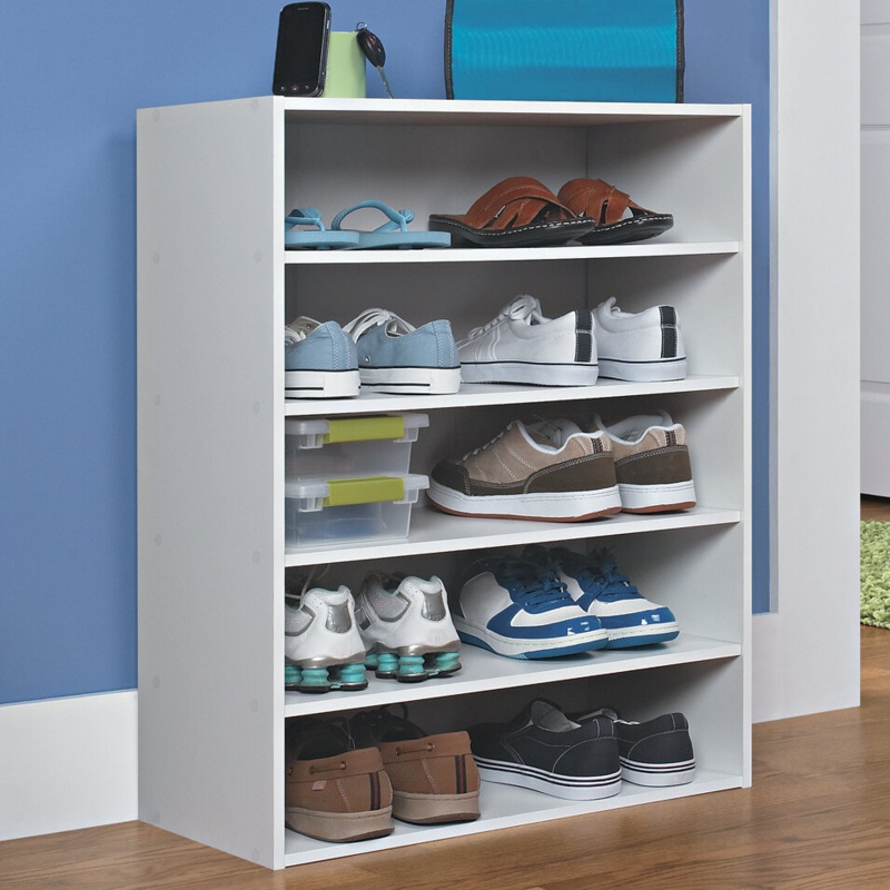 Kahl 36 pair shoe rack white store