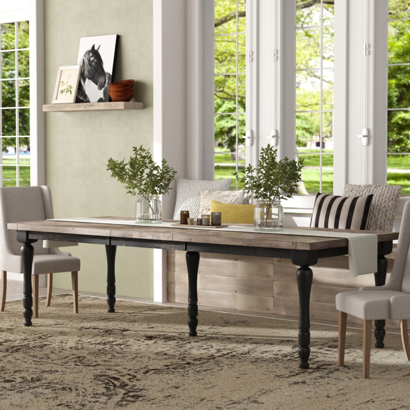 Destinie Extendable Solid Wood Dining Table Foter