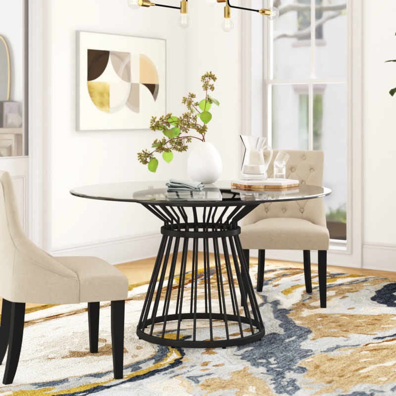 Wade logan glass dining table store