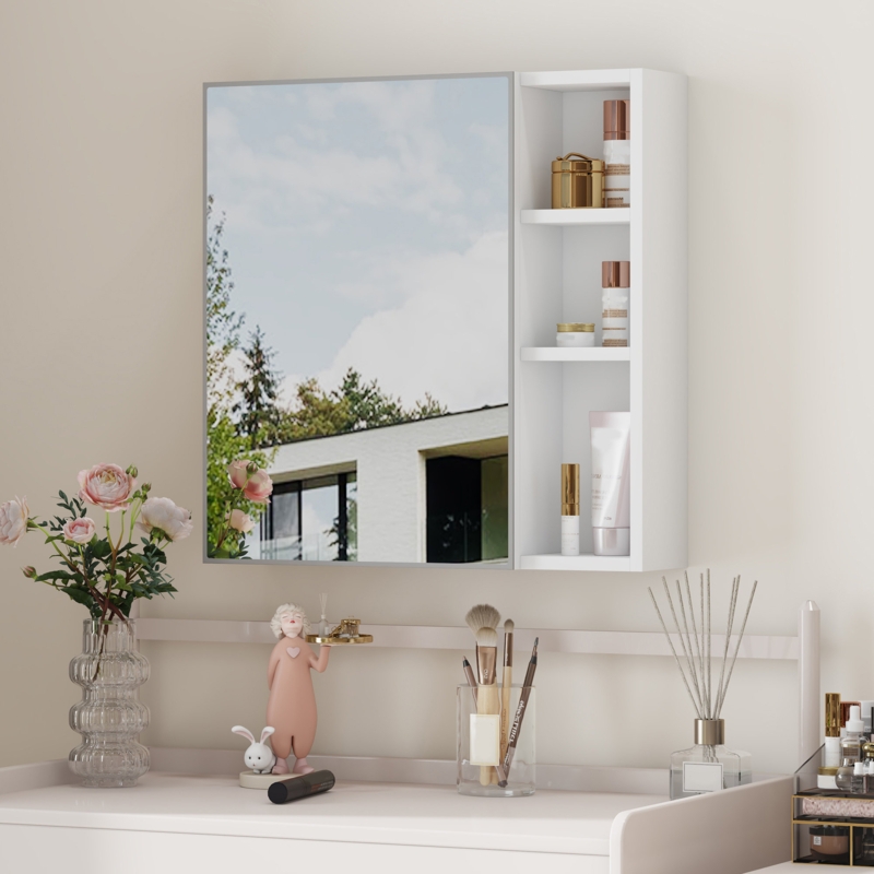 Bathroom cabinet with mirror and shelf store